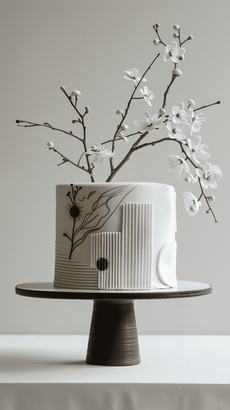 33 Modern Minimalist Birthday Cake Designs - cakevows.com