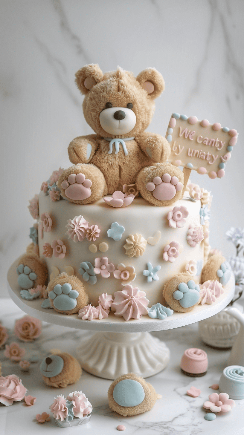 Teddy Bear Gender Reveal Cake Ideas for 2024 - cakevows.com
