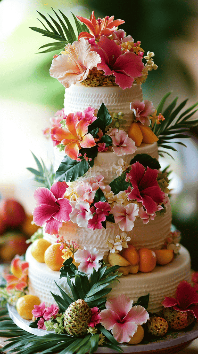 Hawaiian Wedding Cake Ideas: 37 Stunning Designs and Flavours
