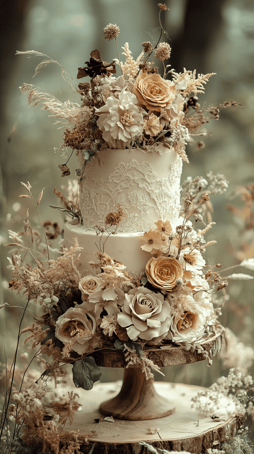 37 Boho Chic Wedding Cake Ideas For 2025 - cakevows.com