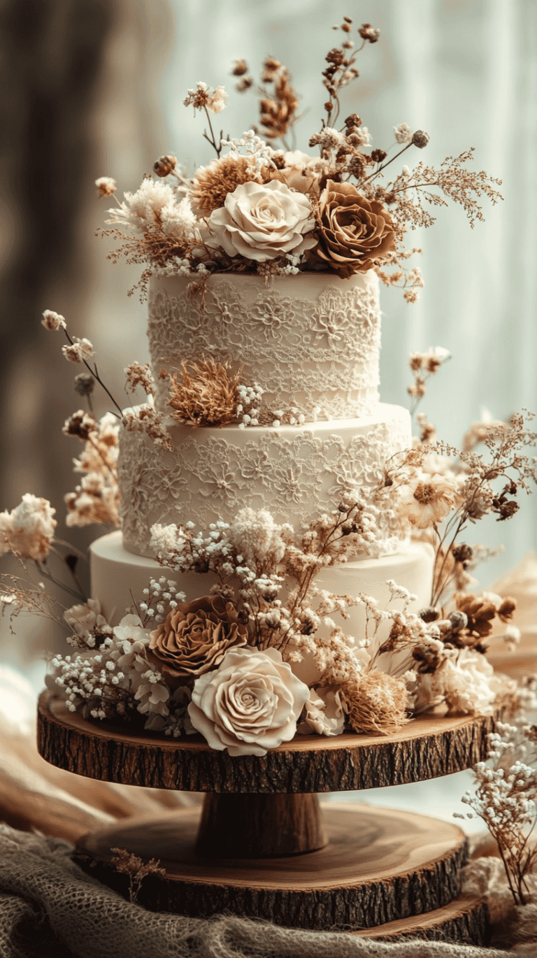 37 Boho Chic Wedding Cake Ideas For 2025 - cakevows.com