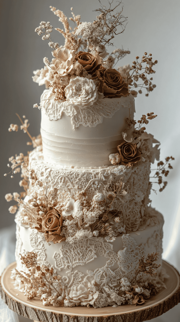 37 Boho Chic Wedding Cake Ideas For 2025 - cakevows.com