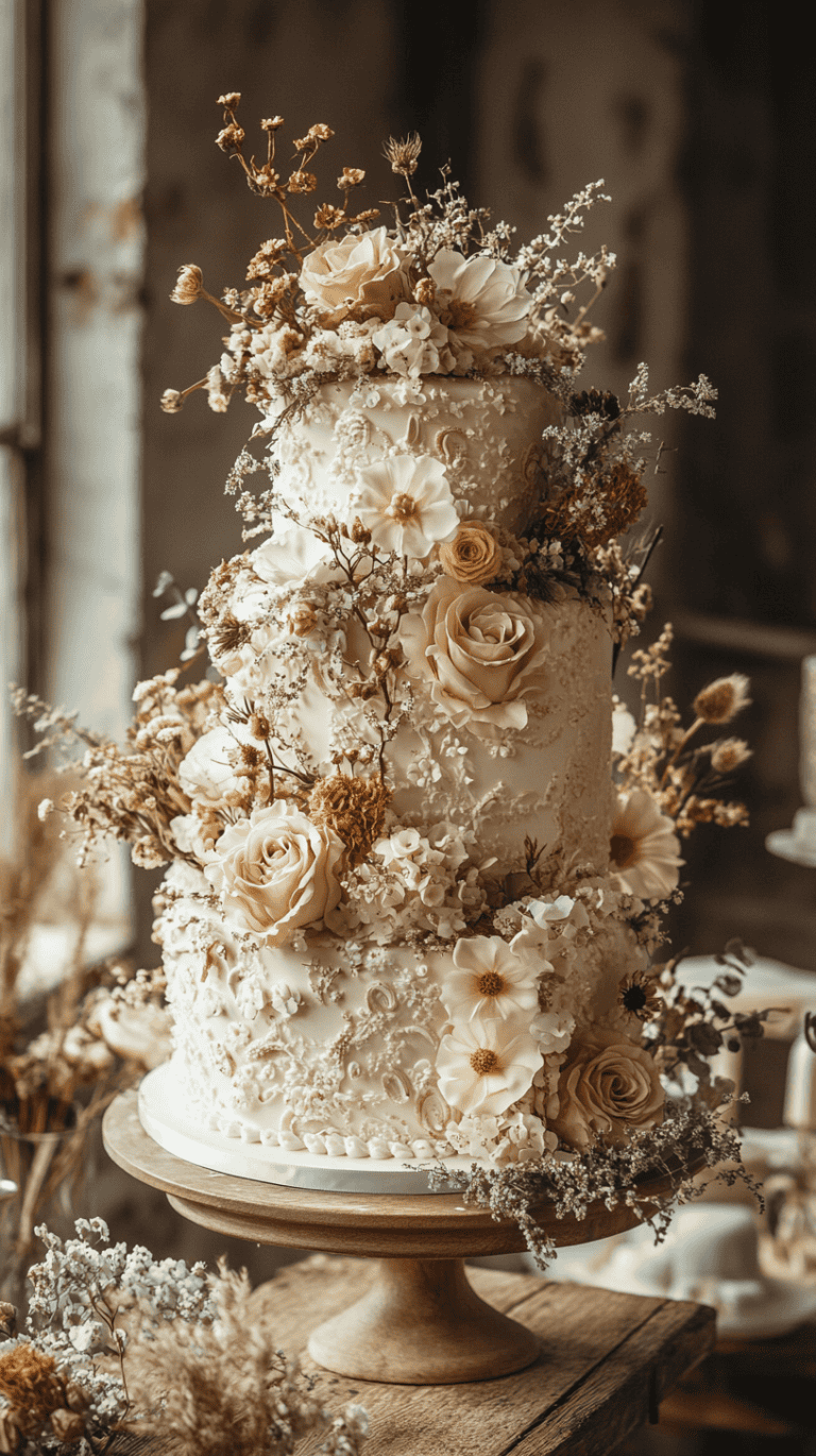 37 Boho Chic Wedding Cake Ideas For 2025 - cakevows.com
