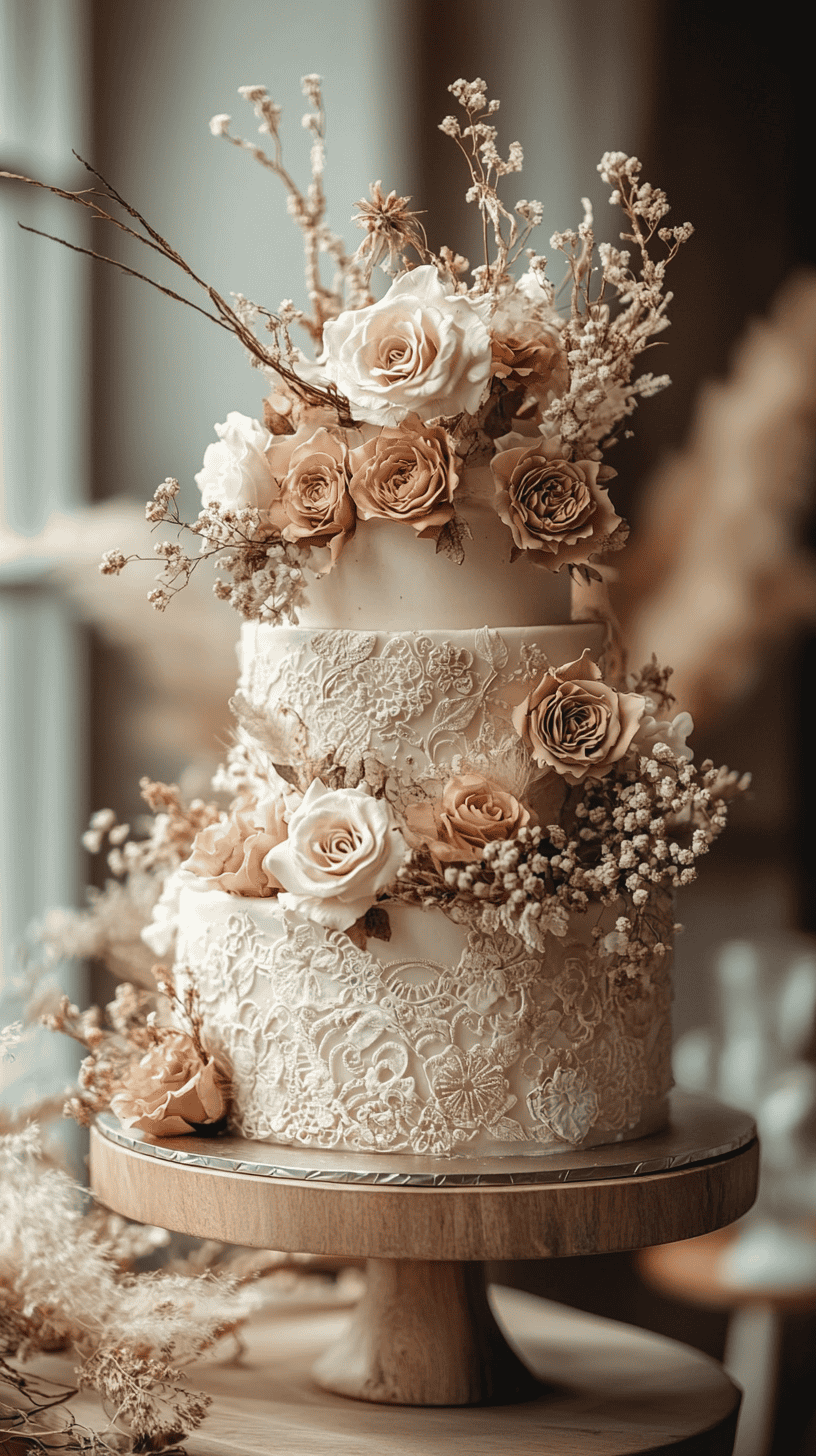 37 Boho Chic Wedding Cake Ideas For 2025 - cakevows.com
