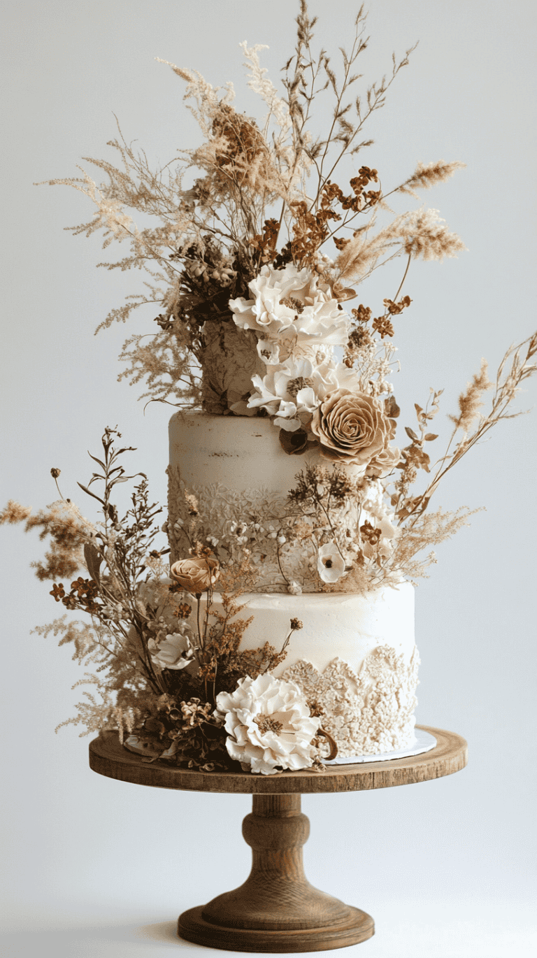 37 Boho Chic Wedding Cake Ideas For 2025 - cakevows.com