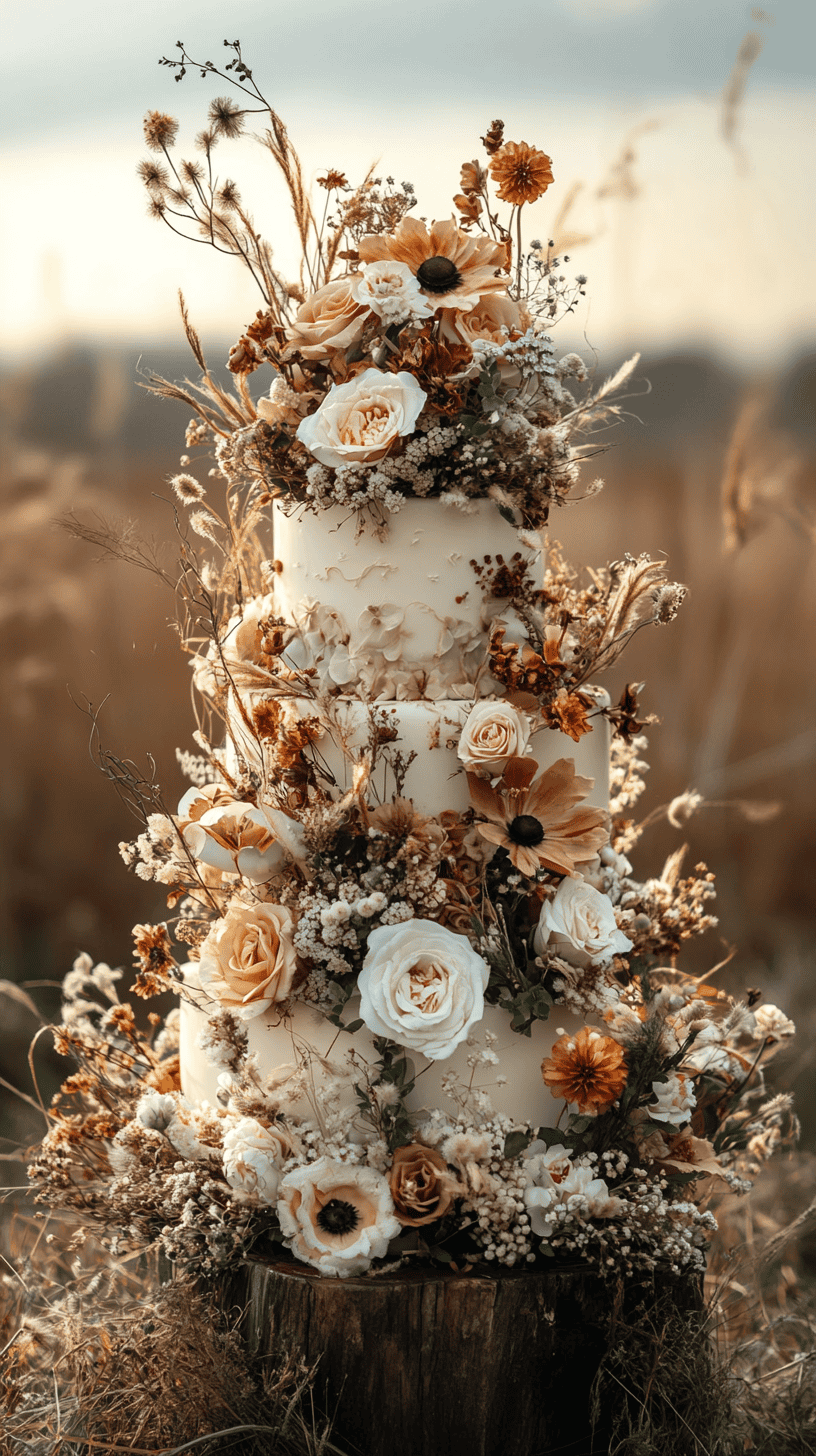 37 Boho Chic Wedding Cake Ideas For 2025 - cakevows.com