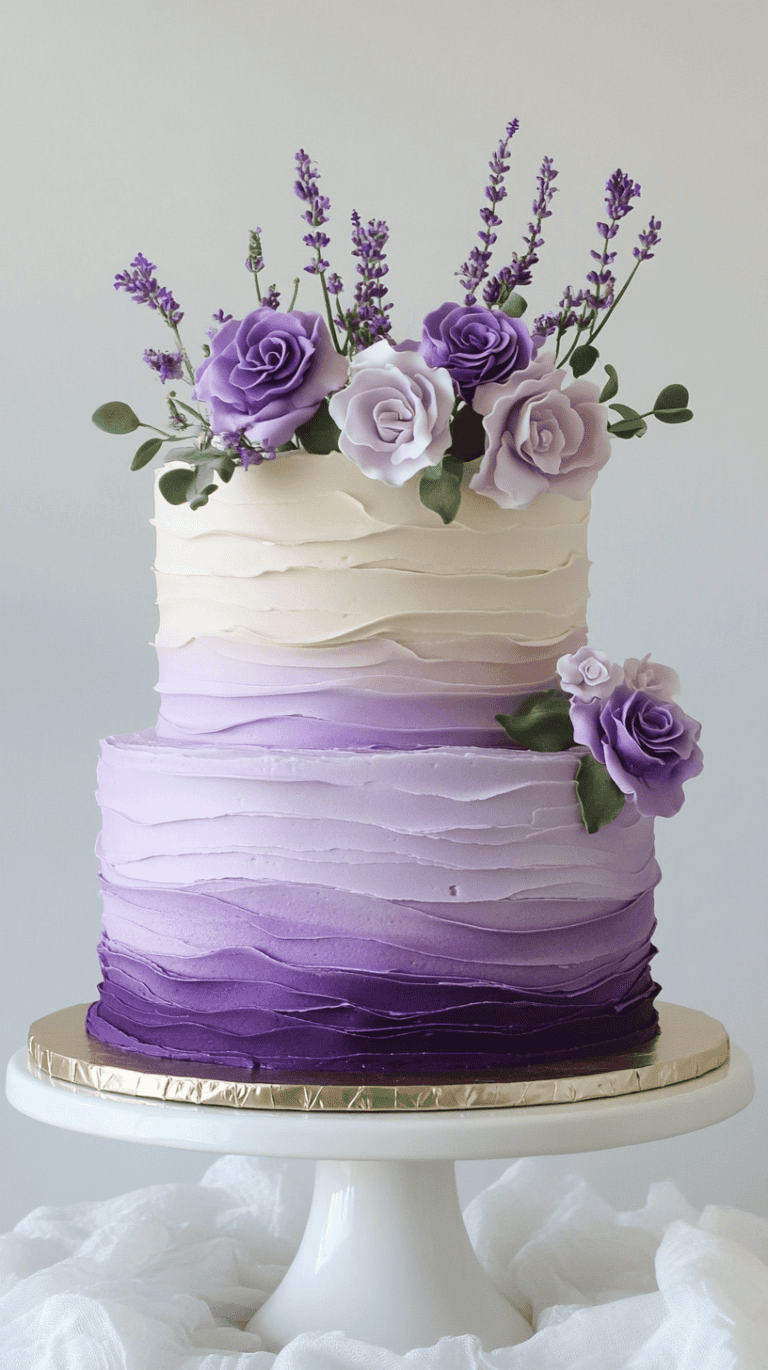 38 New & Fresh - Purple Wedding Cake Design Ideas
