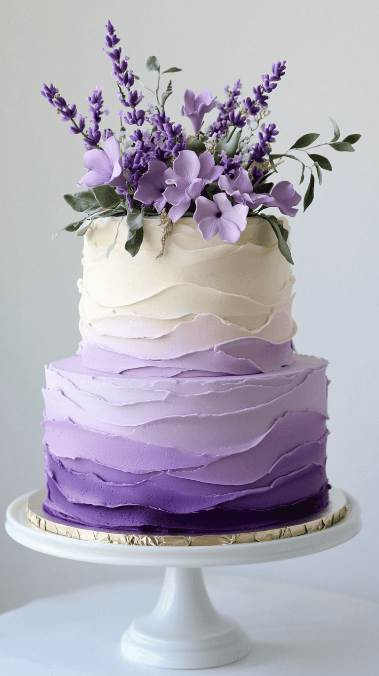 38 New & Fresh - Purple Wedding Cake Design Ideas