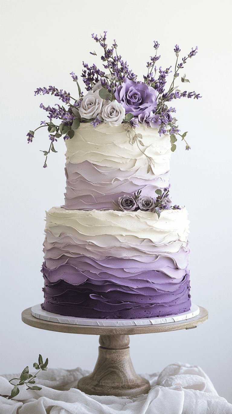 38 New & Fresh - Purple Wedding Cake Design Ideas