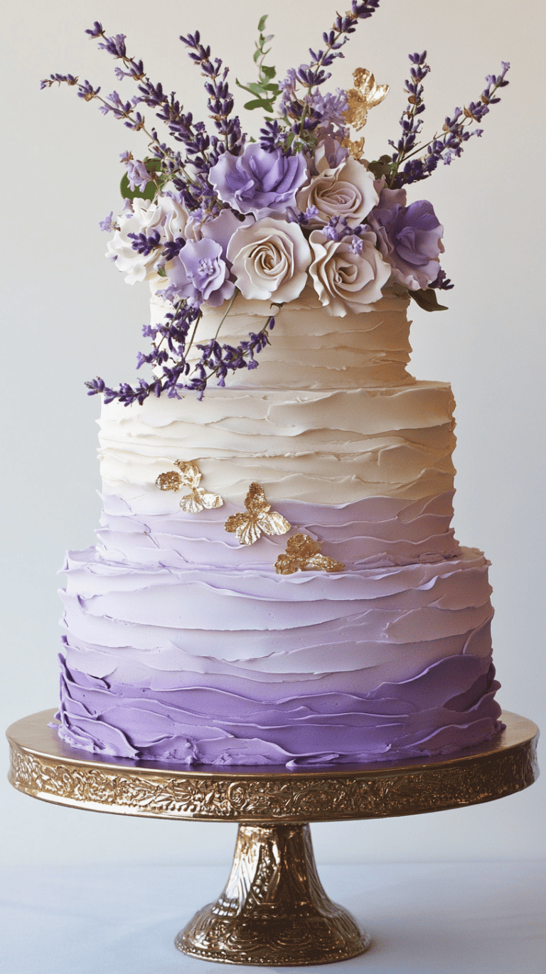 38 New & Fresh - Purple Wedding Cake Design Ideas
