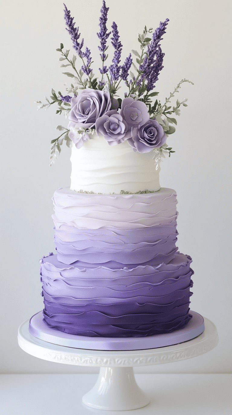 38 New & Fresh - Purple Wedding Cake Design Ideas