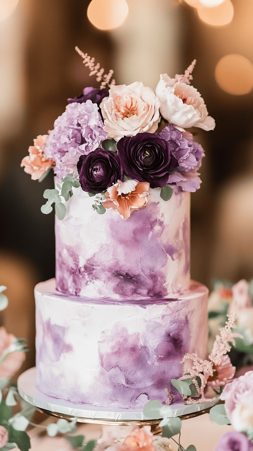 38 New & Fresh - Purple Wedding Cake Design Ideas