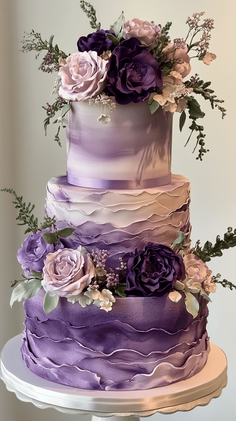 38 New & Fresh - Purple Wedding Cake Design Ideas