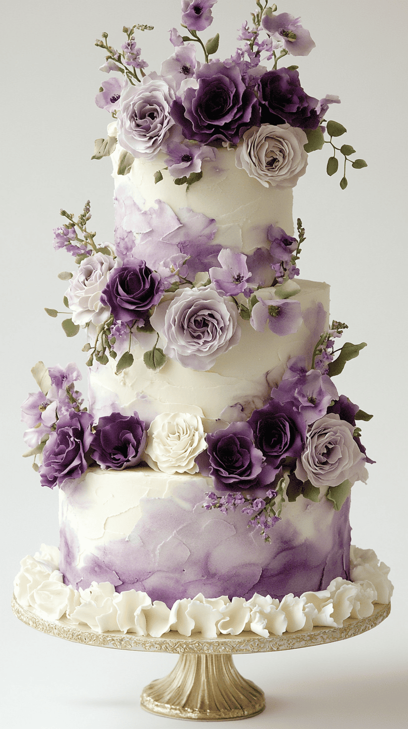 38 New & Fresh - Purple Wedding Cake Design Ideas