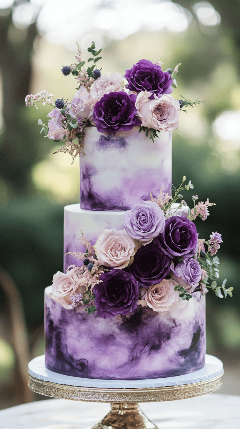38 New & Fresh - Purple Wedding Cake Design Ideas