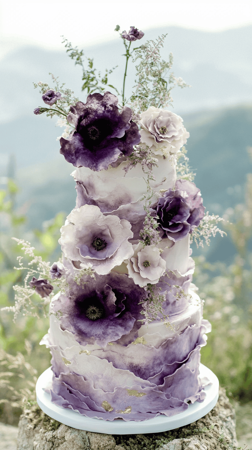 38 New & Fresh - Purple Wedding Cake Design Ideas