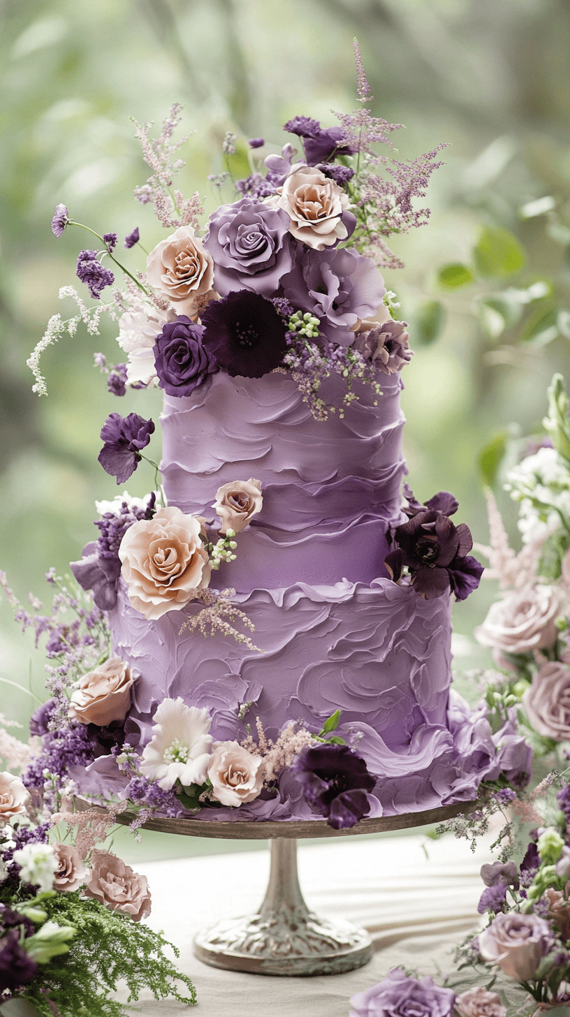 38 New & Fresh - Purple Wedding Cake Design Ideas