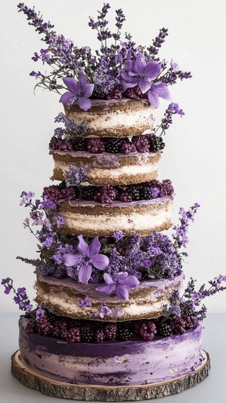 38 New & Fresh - Purple Wedding Cake Design Ideas