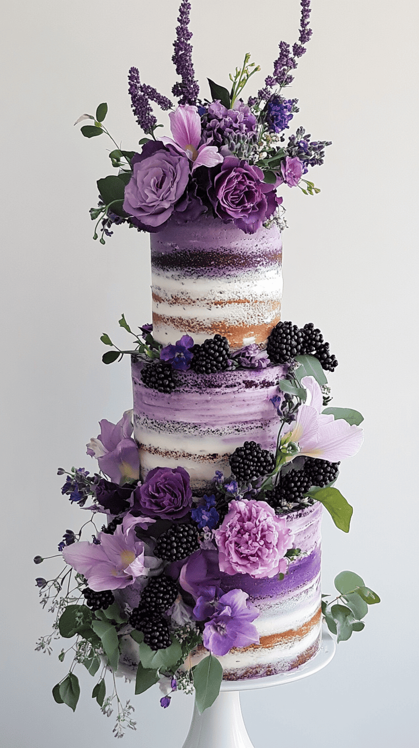 38 New & Fresh - Purple Wedding Cake Design Ideas