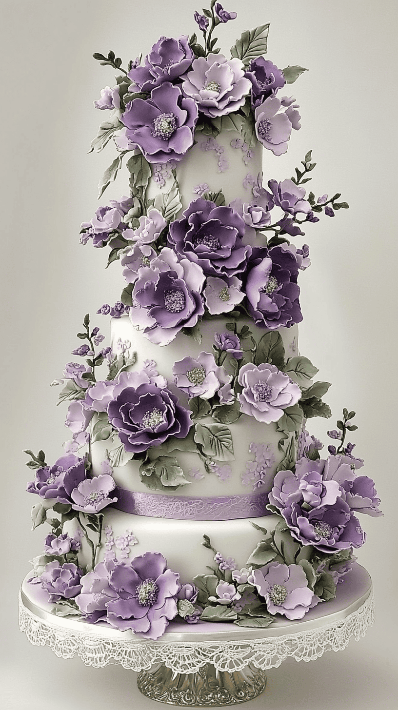 38 New & Fresh - Purple Wedding Cake Design Ideas