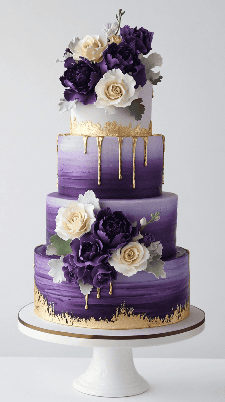 38 New & Fresh - Purple Wedding Cake Design Ideas