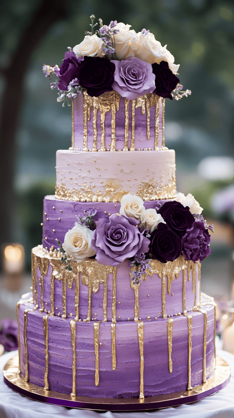 38 New & Fresh - Purple Wedding Cake Design Ideas