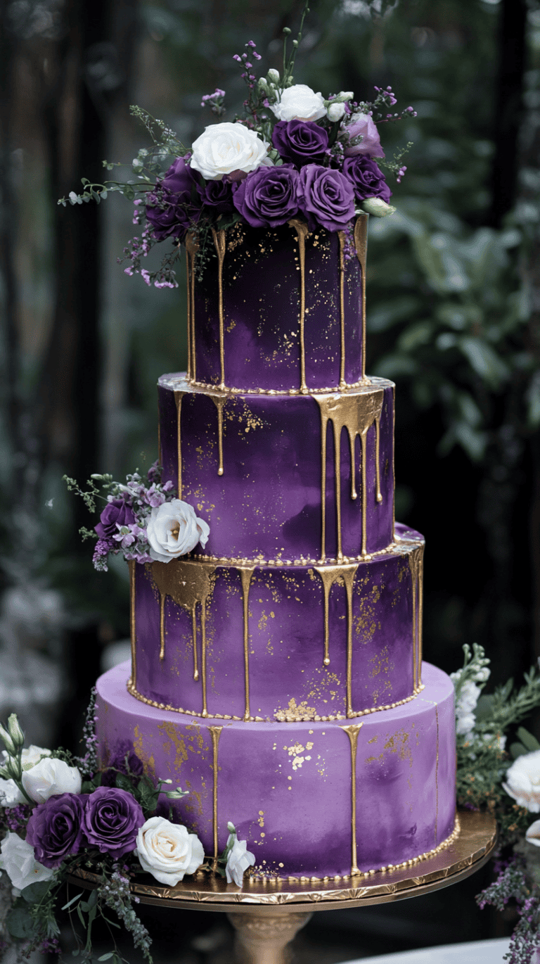 38 New & Fresh - Purple Wedding Cake Design Ideas