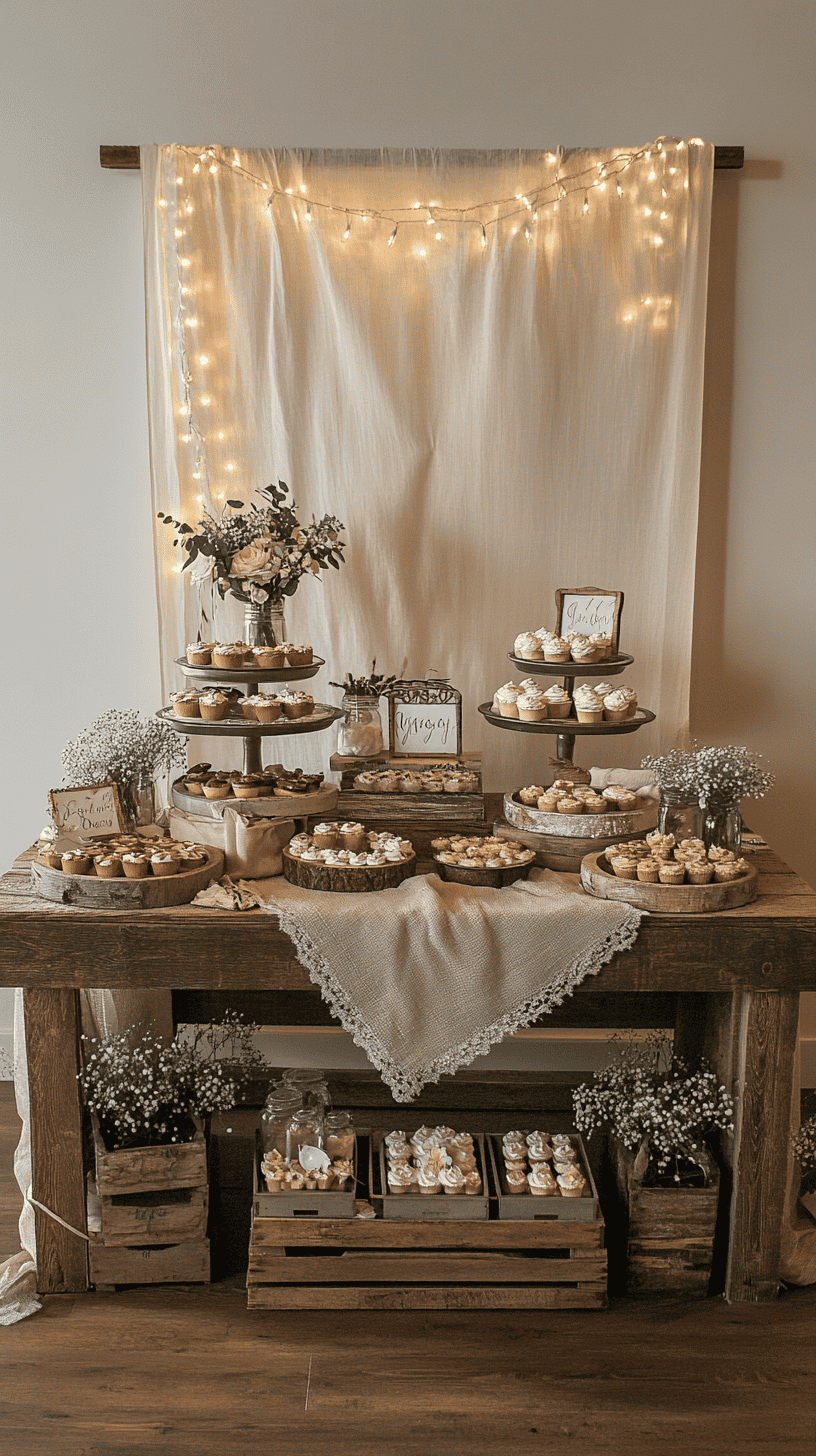 33 Rustic Wedding Dessert Table Ideas - cakevows.com