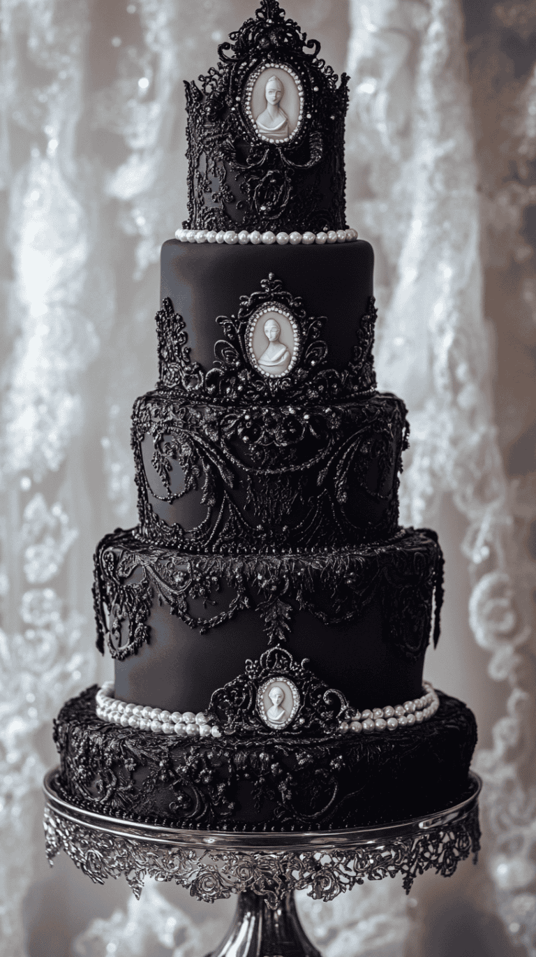 58 Wednesday Addams Wedding Cake Ideas: Gothic & Chic
