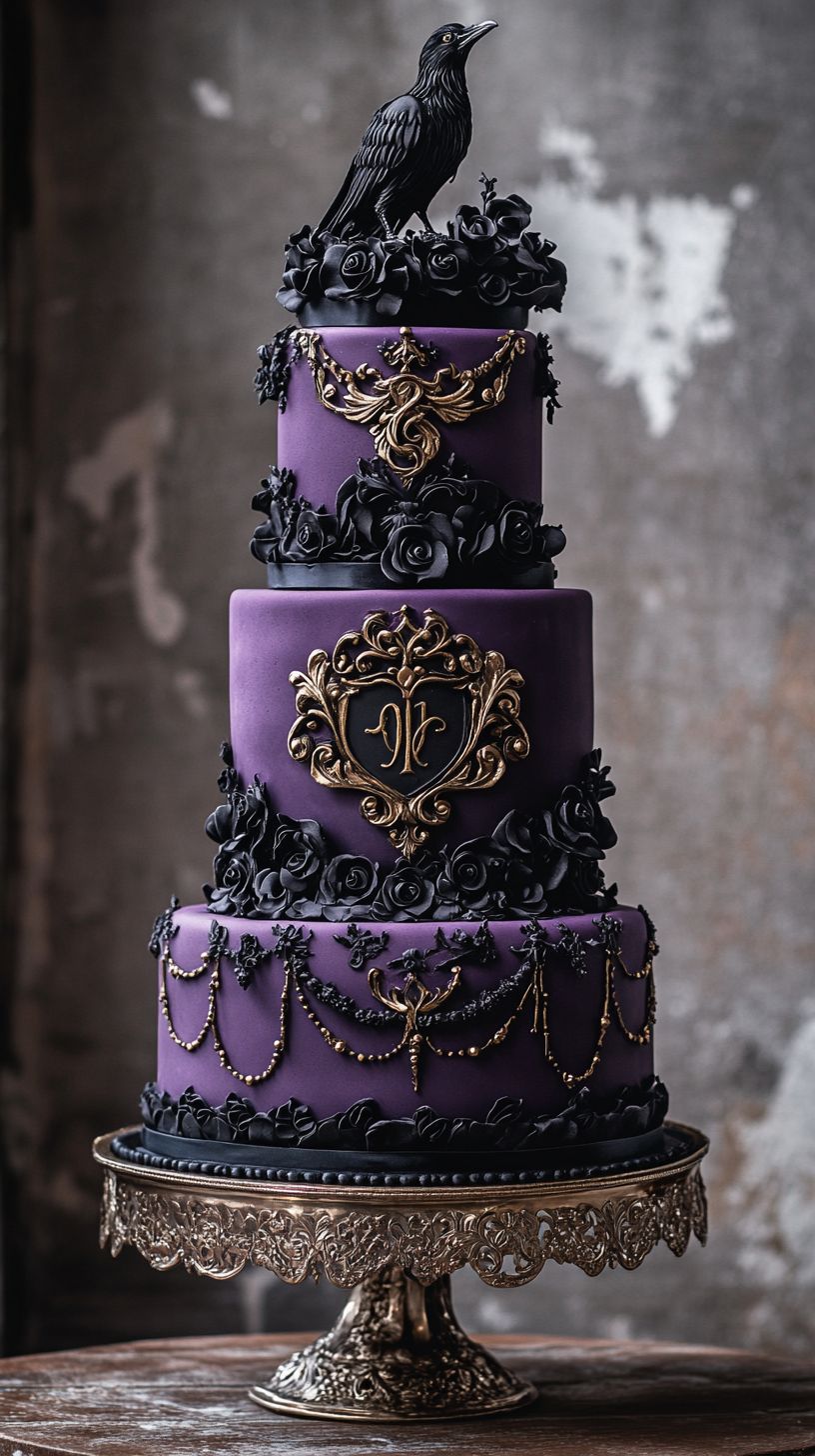 58 Wednesday Addams Wedding Cake Ideas: Gothic & Chic