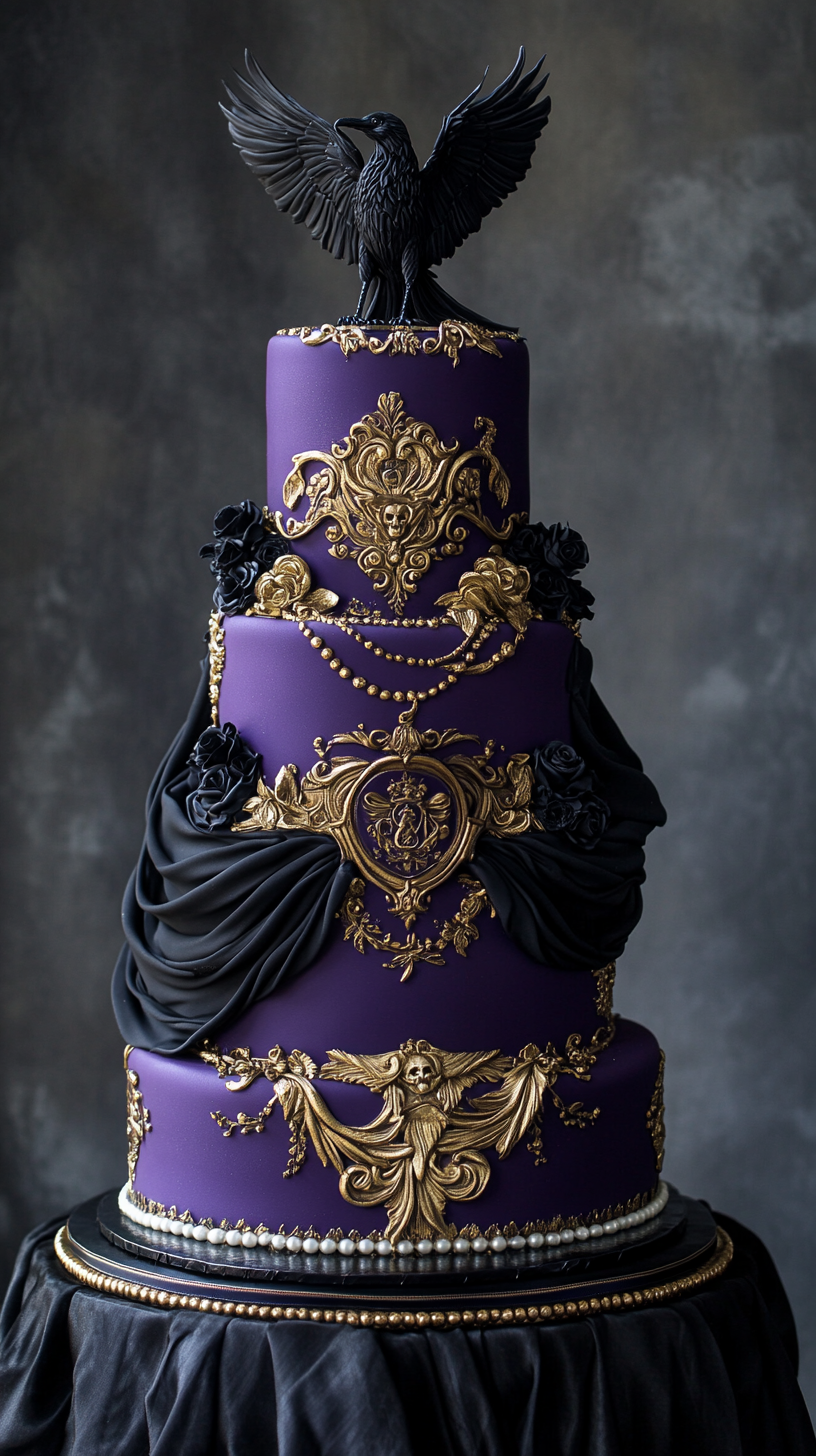 58 Wednesday Addams Wedding Cake Ideas: Gothic & Chic