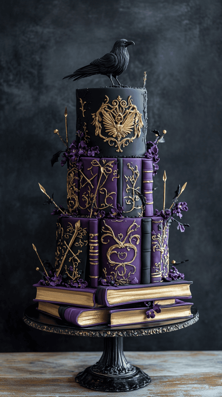 58 Wednesday Addams Wedding Cake Ideas: Gothic & Chic