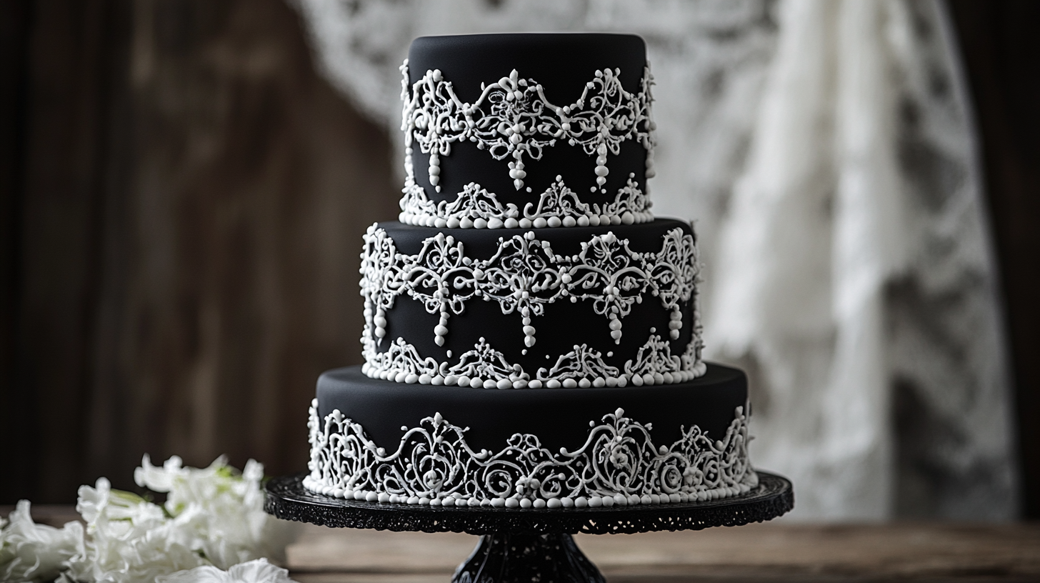 58 Wednesday Addams Wedding Cake Ideas: Gothic & Chic