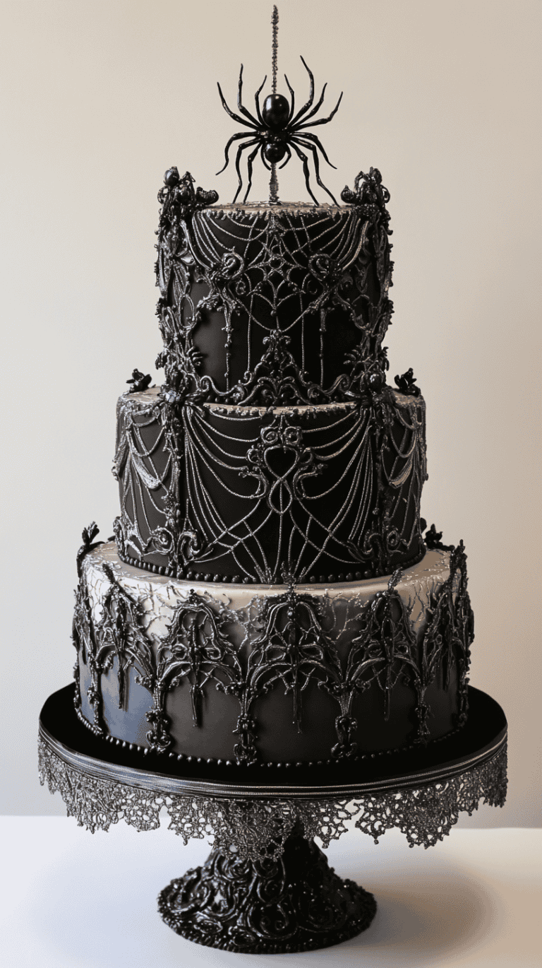 58 Wednesday Addams Wedding Cake Ideas: Gothic & Chic