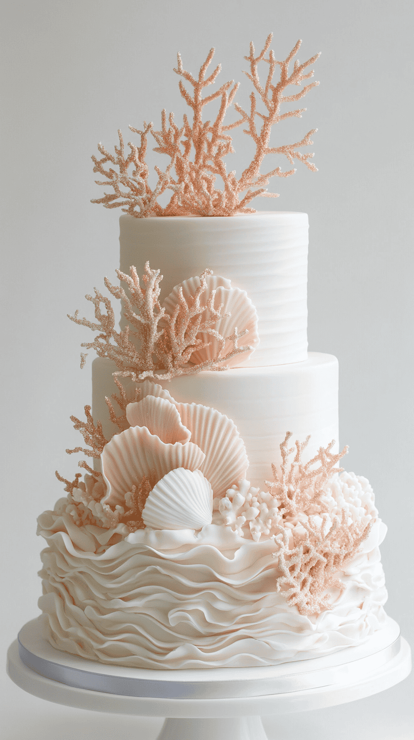 80 Ocean Opalite Cake Ideas: Gemstone Glow & Beach Elegance